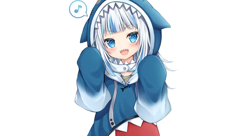 Desktop wallpaper: Gawr Gura, Hololive, Anime, Virtual Youtuber, Blue ...