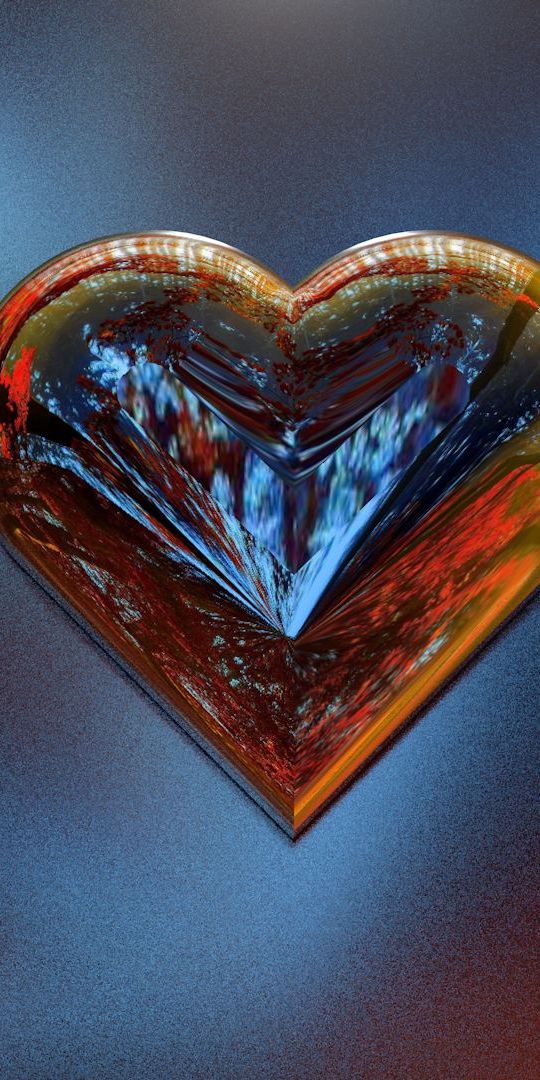 Phone wallpaper: 3D, Artistic, Heart, Cgi 1024886