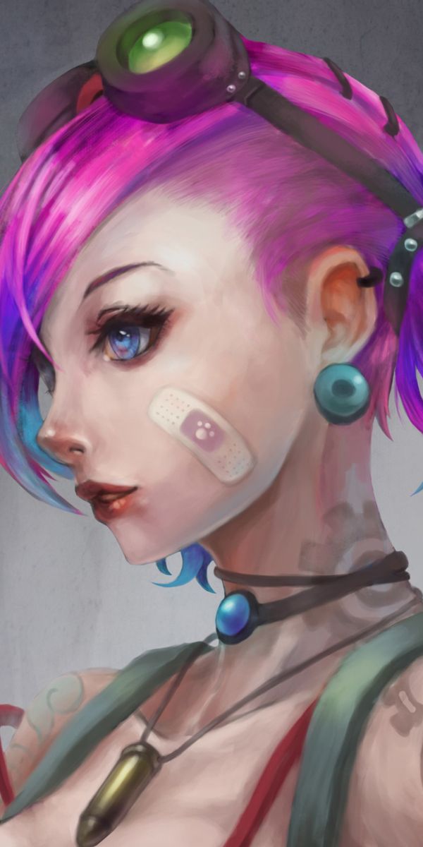 Phone wallpaper: Video Game, League Of Legends, Pink Hair, Jinx (League ...