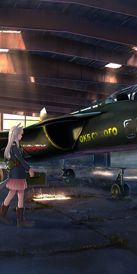 Phone wallpaper: Anime, Military, Aircraft, Blonde, Blue Eyes, Long ...