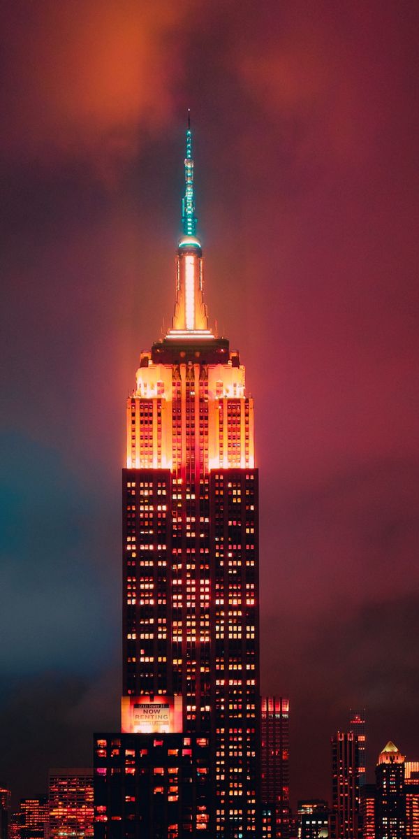 Phone wallpaper: Man Made, Empire State Building, Building, Night ...