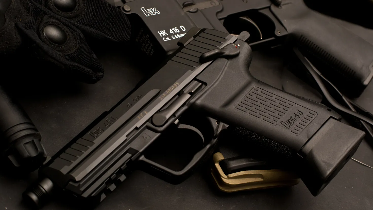 Desktop wallpaper: Heckler & Koch Pistol, Weapons 4K free download for ...