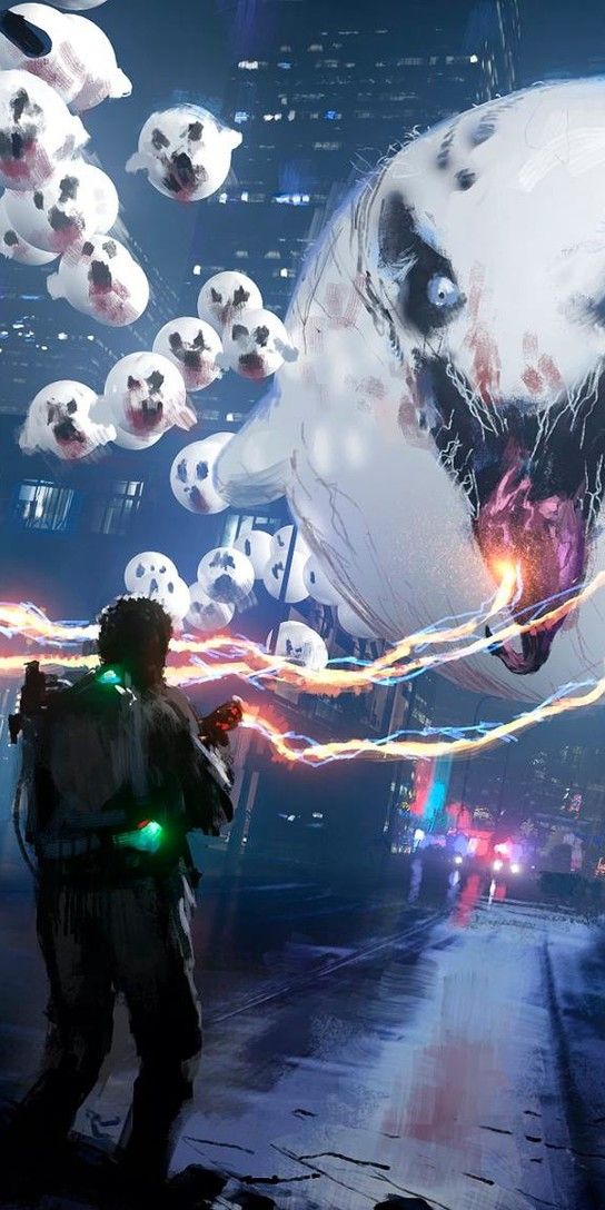 Phone wallpaper: Ghostbusters, Movie, City, Ghost, Night 383646