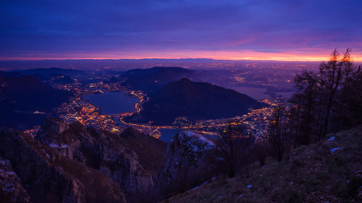 Desktop wallpaper: Night, View From Above, Cities, Night City 4K free ...