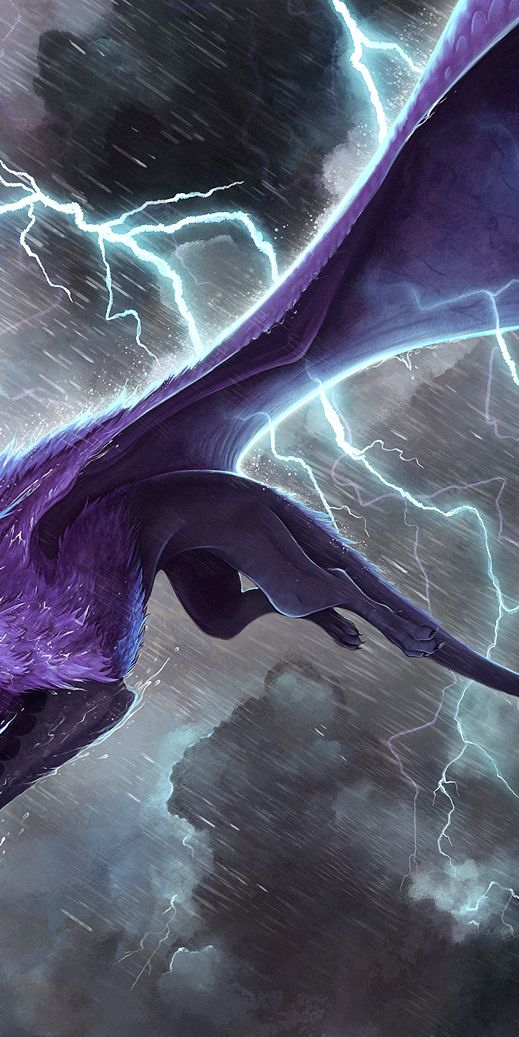 Phone wallpaper: Fantasy, Griffin, Creature, Lightning, Fantasy Animals ...