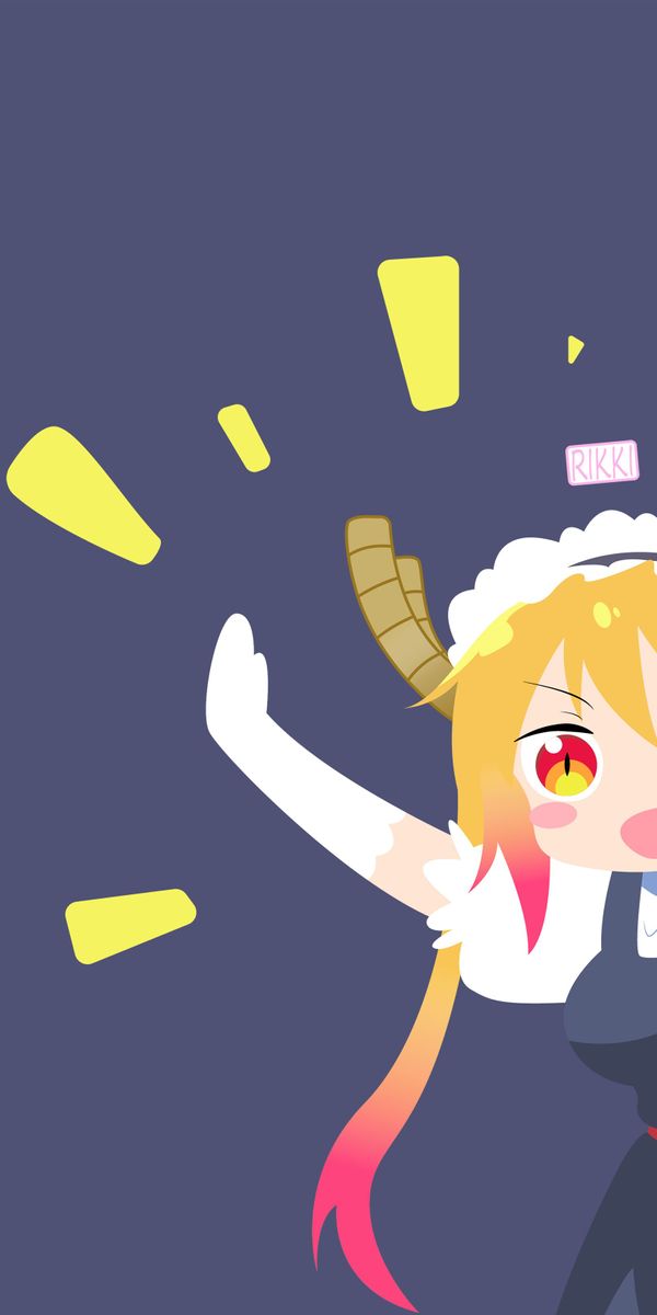 Phone wallpaper: Chibi, Anime, Miss Kobayashi's Dragon Maid, Tohru ...