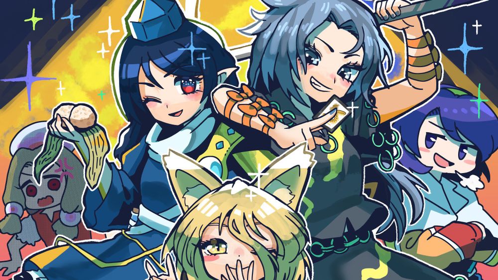 Desktop wallpaper: Anime, Touhou, Chimata Tenkyuu, Megumu Iizunamaru ...