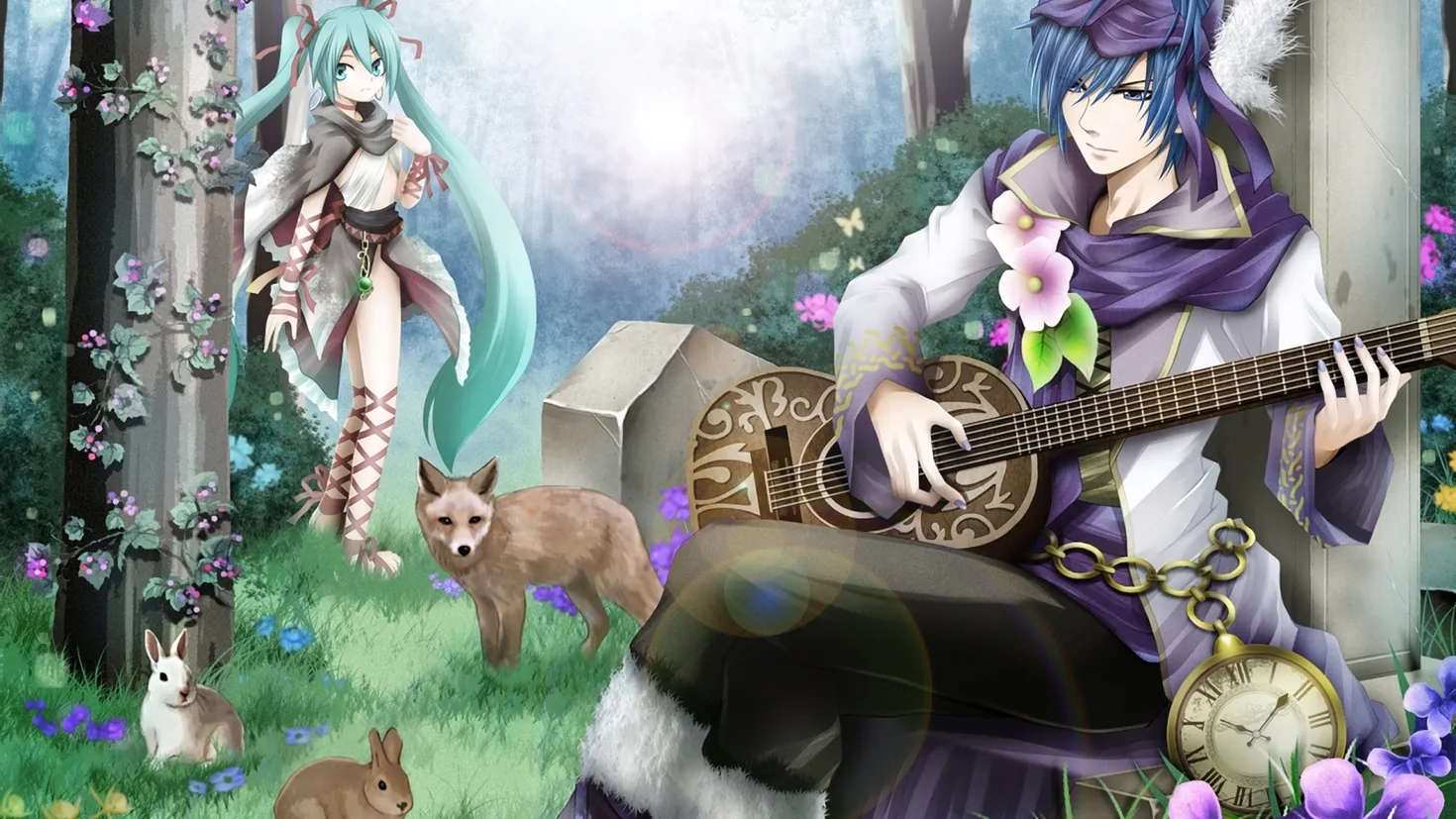 Desktop wallpaper: Anime, Vocaloid, Hatsune Miku, Kaito (Vocaloid) 4K ...