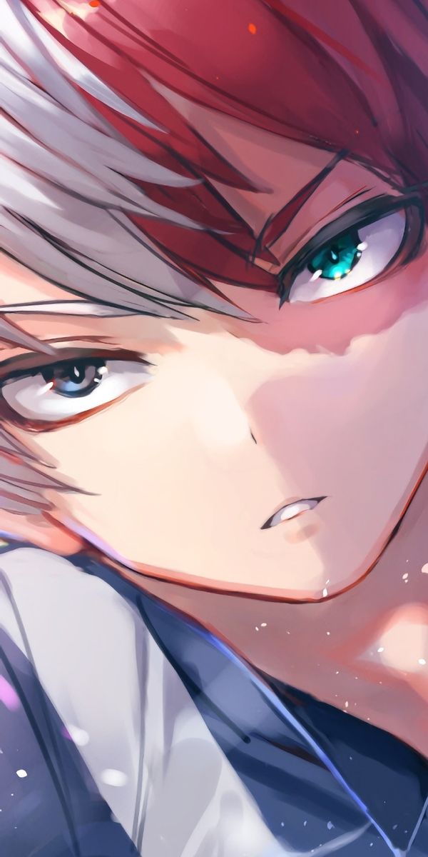 Phone wallpaper: Anime, My Hero Academia, Red Hair, White Hair ...