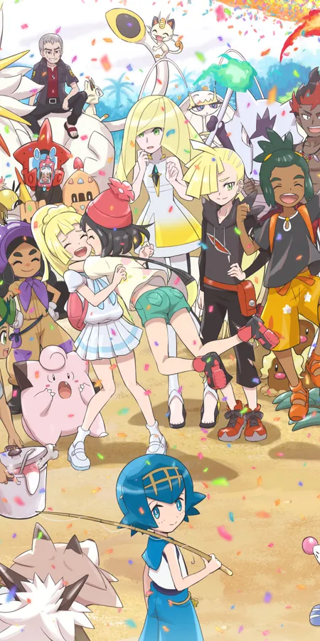 Phone wallpaper: Alolan Raichu, Pokémon Trainer, Pokémon, Solgaleo ...