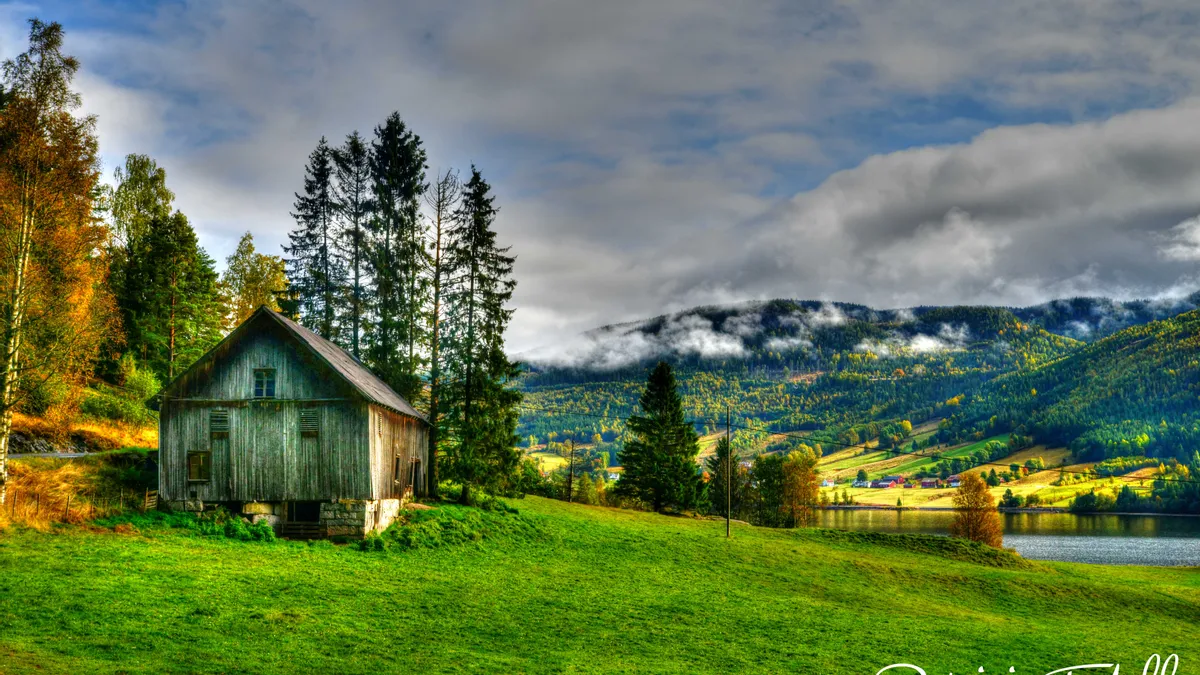 Desktop wallpaper: Mountain, Hdr, Spring, Photography, Cabin, Forest ...