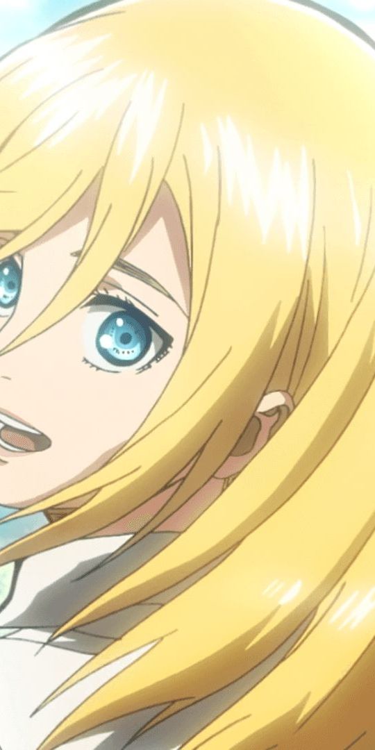 Phone wallpaper: Anime, Attack On Titan, Blonde, Blue Eyes, Face ...