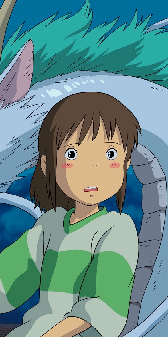 Phone wallpaper: Chihiro (Spirited Away), Spirited Away, Anime, Dragon ...