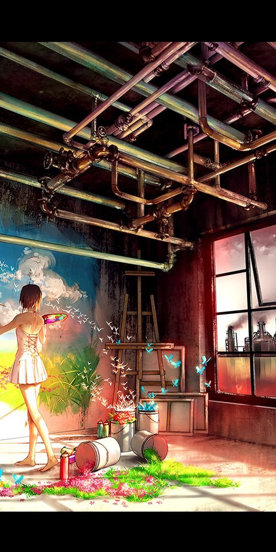 Desktop wallpaper: Paint, Butterfly, Fire, Anime, Original, Smoke 4K ...