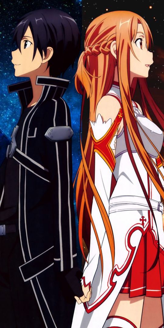 Phone wallpaper: Anime, Sword Art Online, Asuna Yuuki, Kirito (Sword ...