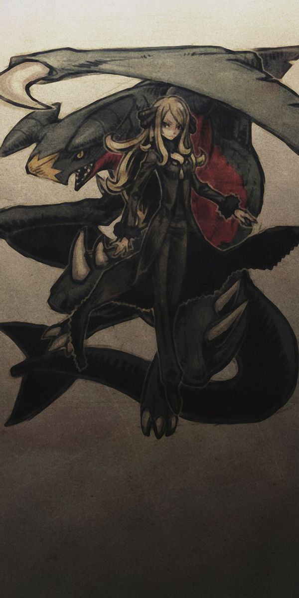 Phone wallpaper: Garchomp (Pokémon), Anime, Pokémon, Cynthia (Pokémon ...