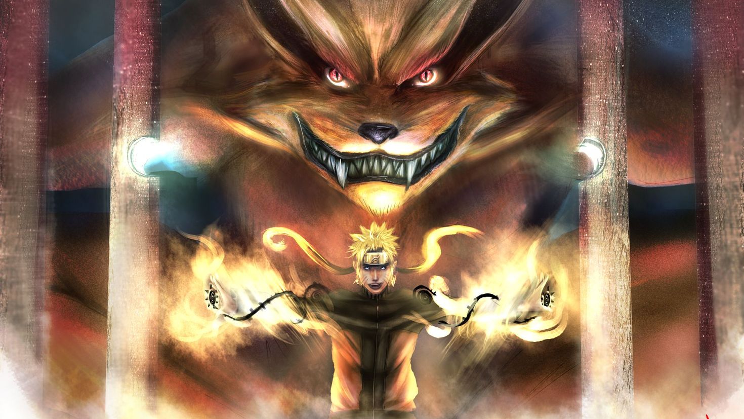 Fond d'écran HD: Naruto, Kurama (Naruto), Animé, Naruto Uzumaki, Renard ...