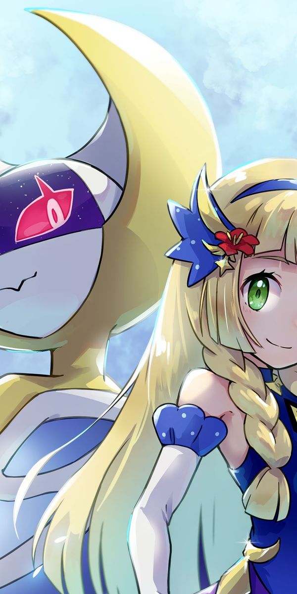Desktop wallpaper: Lillie (Pokemon), Lunala (Pokémon), Video Game ...