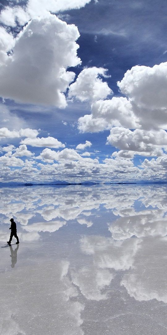 Phone wallpaper: Beach, Alone, Sky, Manipulation, Reflection ...