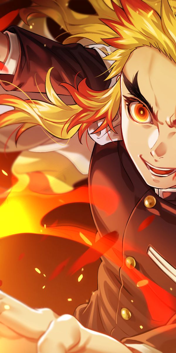 Desktop wallpaper: Kyojuro Rengoku, Anime, Demon Slayer: Kimetsu No ...