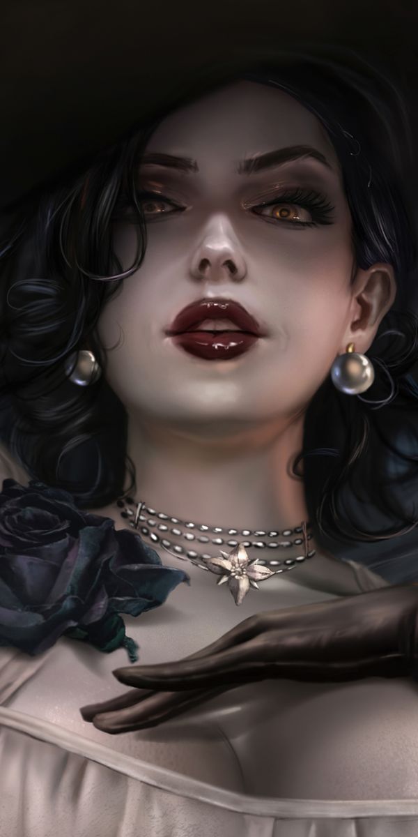 Phone wallpaper: Alcina Dimitrescu, Video Game, Resident Evil Village ...