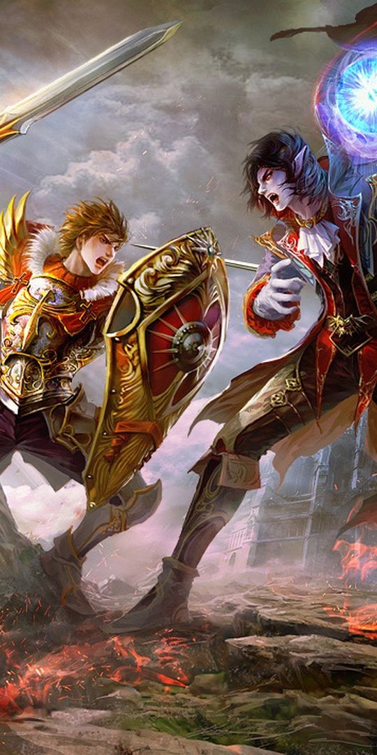 Phone wallpaper: Fantasy, Battle, Magic, Sword, Weapon 185010