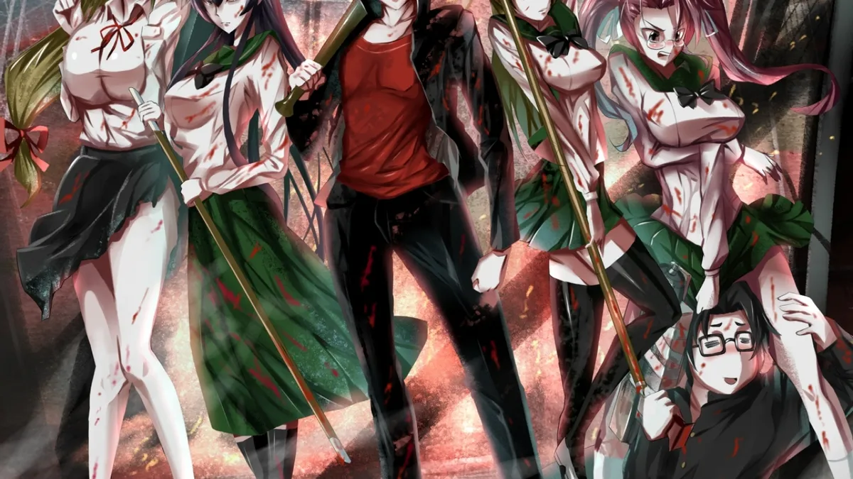 Desktop wallpaper: Anime, Highschool Of The Dead, Pink Hair, School ...