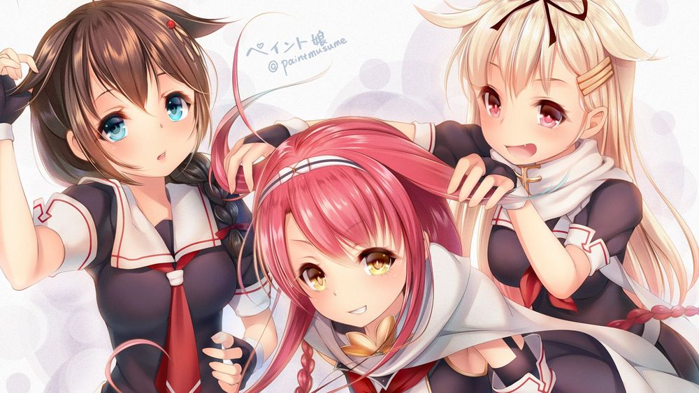 Desktop wallpaper: Blush, Kantai Collection, Anime, Blonde, Blue Eyes ...
