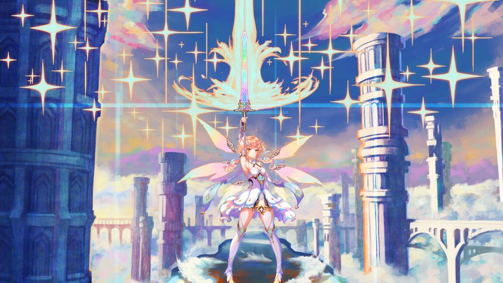 Lumine in a Dreamy Cloudscape - desktop wallpaper