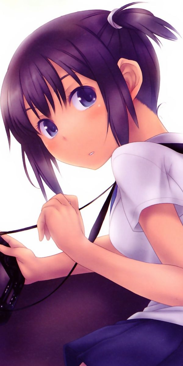 Phone wallpaper: Anime, Sight, Opinion, Girl, Camera, Brunette 76389