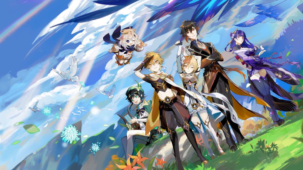 Desktop wallpaper: Baal Raiden Shogun (Genshin Impact), Aether (Genshin ...