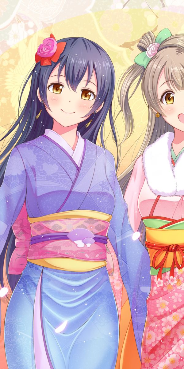 Desktop wallpaper: Anime, Love Live!, Smile, Japanese Clothes, Purple ...