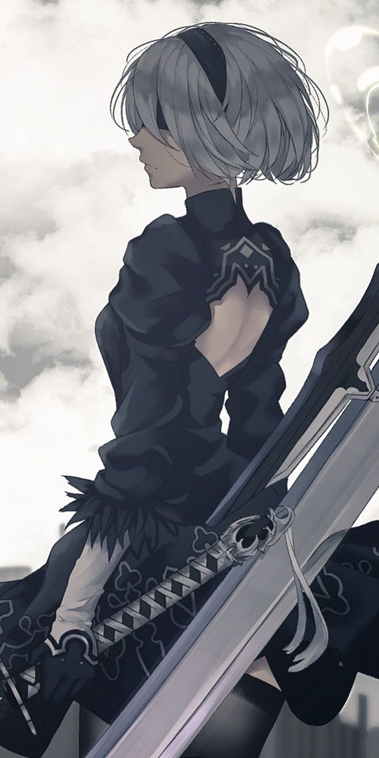 Phone wallpaper: Nier: Automata, Yorha No 2 Type B, Short Hair, Video ...