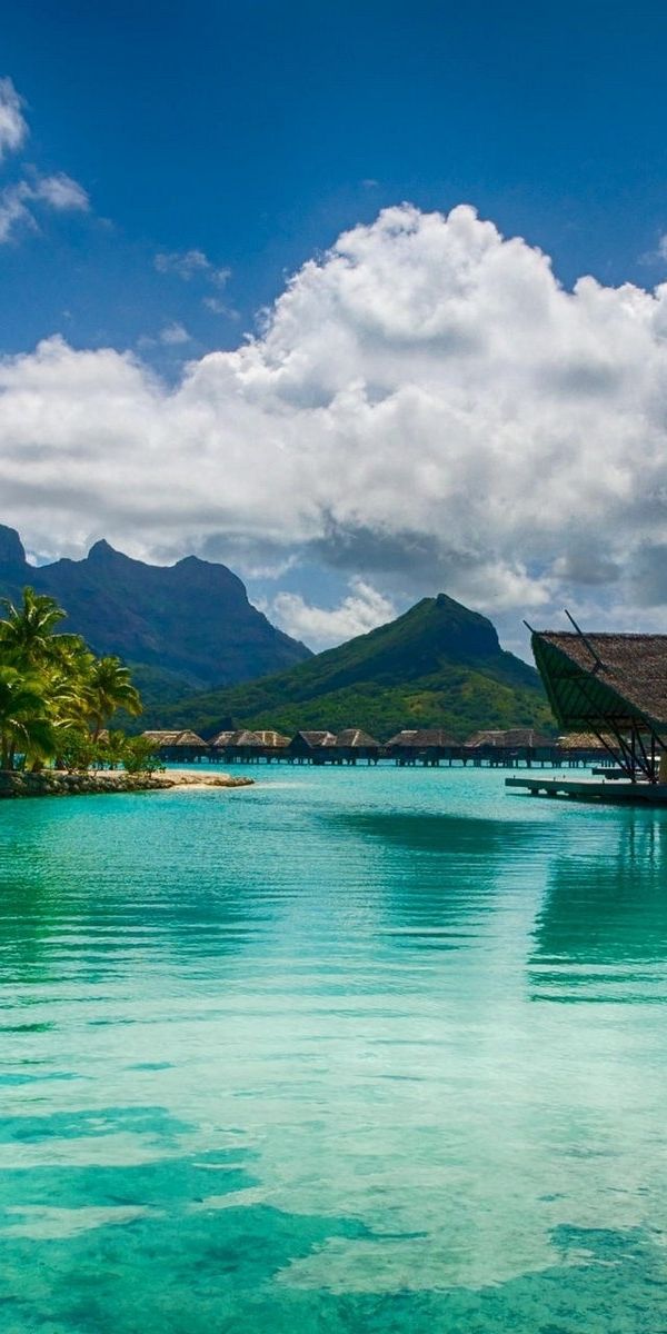 Phone wallpaper: Resort, Man Made, Ocean, Sea, Tree, Tropical 802102