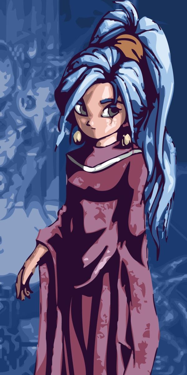 Phone wallpaper: Video Game, Chrono Trigger, Earrings, Long Hair, Blue ...