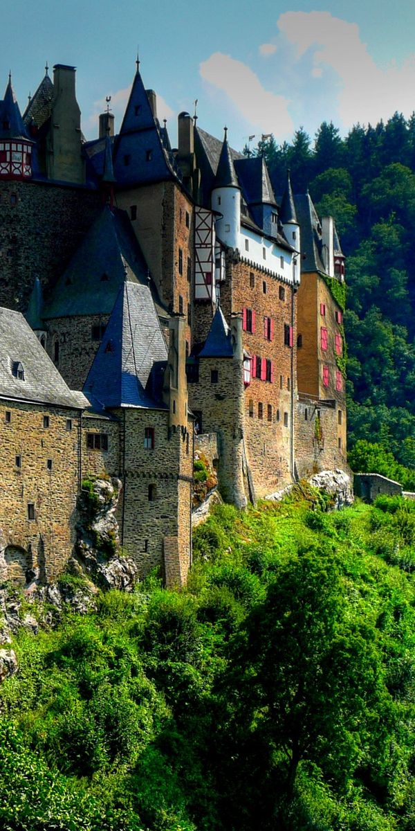 Phone wallpaper: Man Made, Eltz Castle, Castle, Forest, Germany, Tree ...