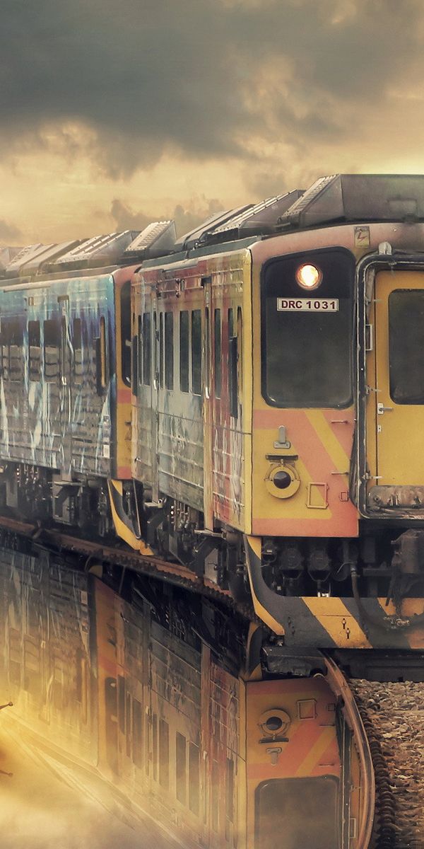 Desktop wallpaper: Fantasy, Manipulation, Train, Photography, Water ...