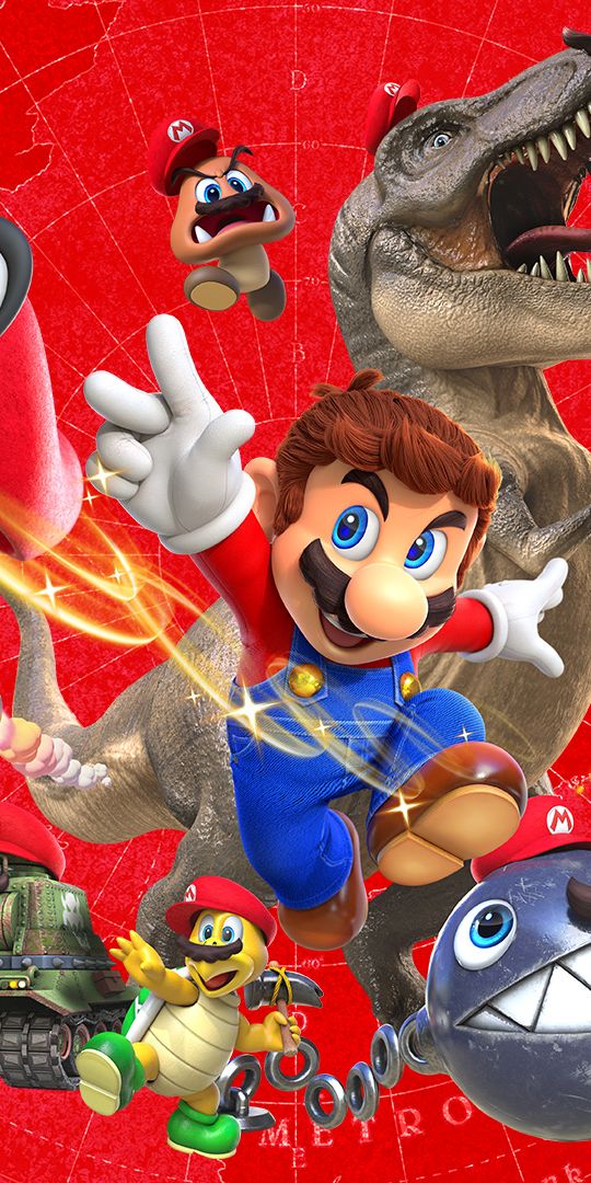 Phone wallpaper: Super Mario Odyssey, Cappy (Mario), Video Game, Mario ...