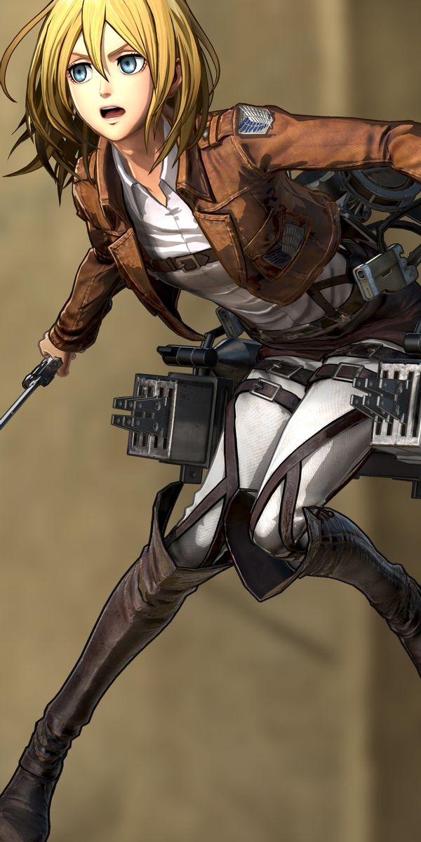 Phone wallpaper: Anime, Attack On Titan, Weapon, Historia Reiss, Blue ...