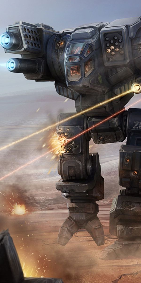 Phone wallpaper: Battletech, Video Game, Battle, Desert, Futuristic ...