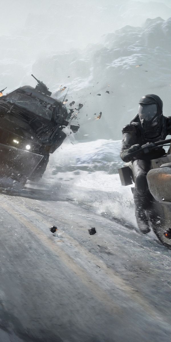 Phone wallpaper: Sci Fi, Vehicle, Futuristic, Road, Snow, Winter 990392