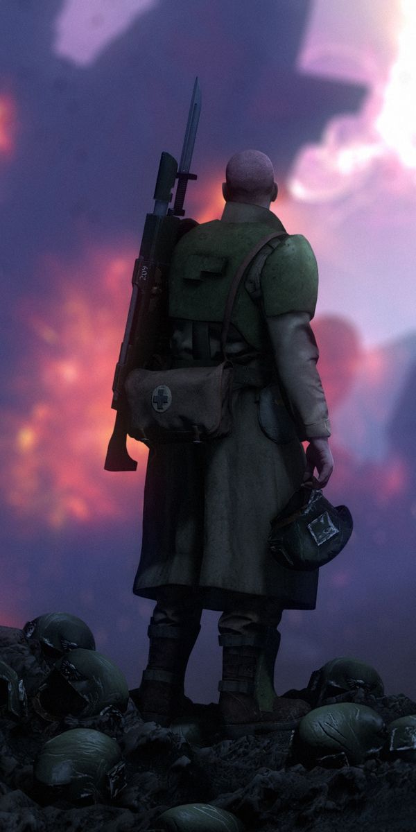 Phone wallpaper: Video Game, Warhammer 40K, Helmet, Warrior, Weapon ...