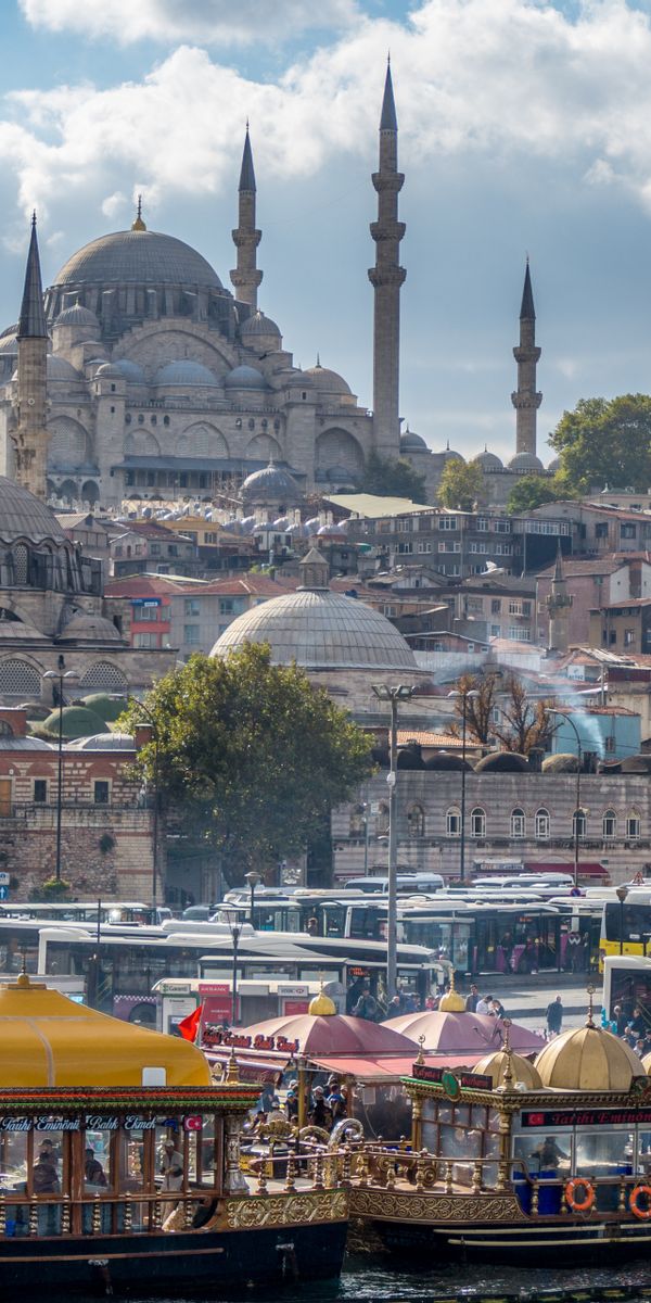 Phone wallpaper: Turkey, Religious, Suleymaniye Mosque, Boat, Cityscape ...
