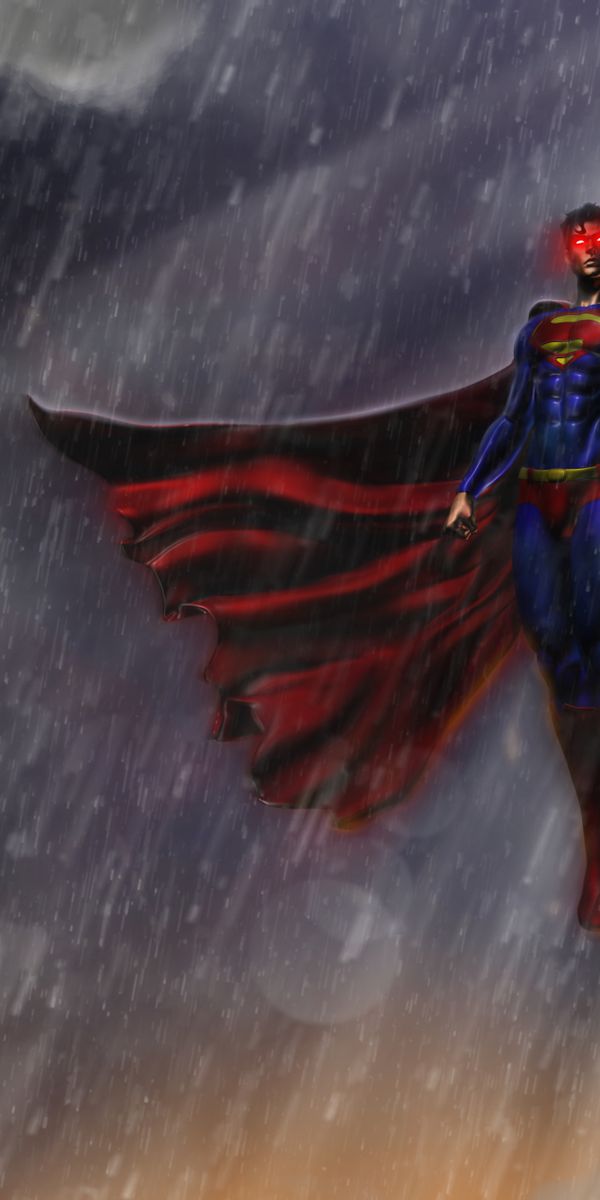 Phone wallpaper: Superman Logo, Comics, Superman, Superhero, Rain 1111374
