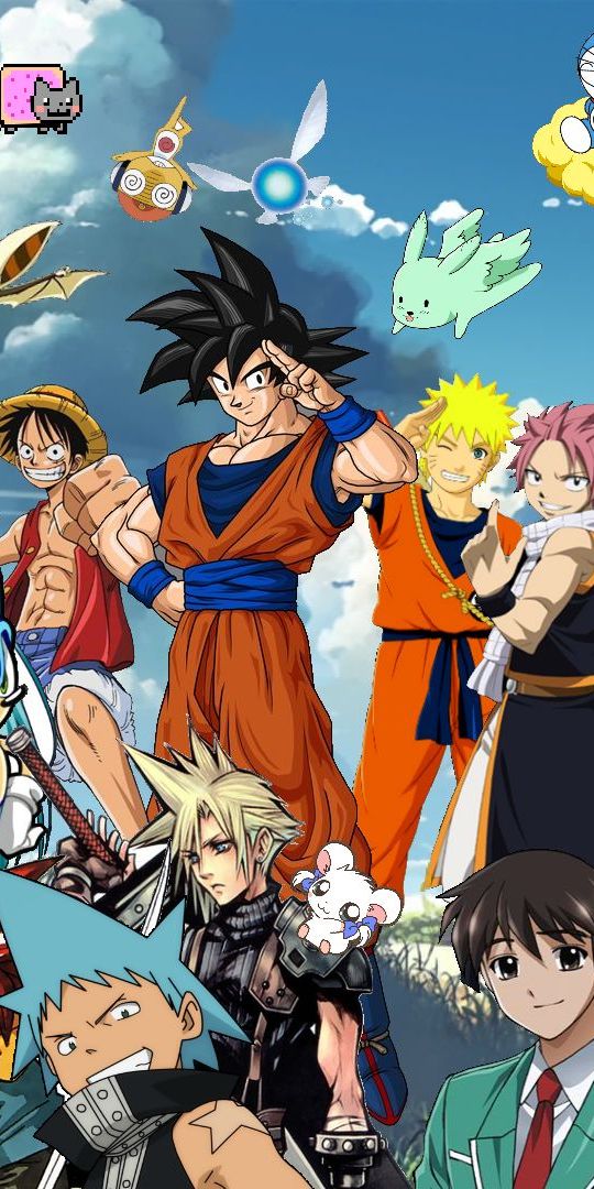 Desktop wallpaper: Collage, Anime, Crossover 4K free download for PC ...