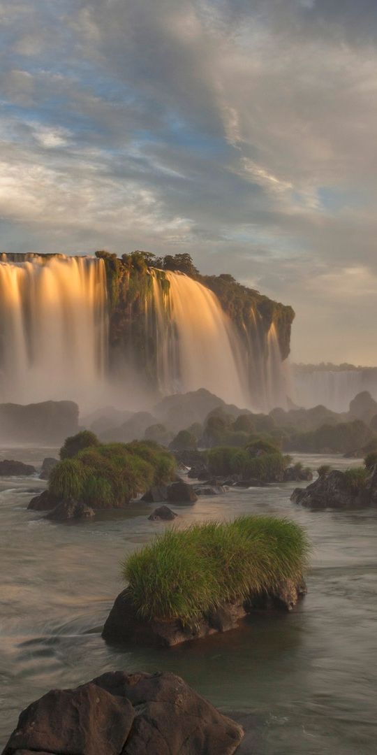 Phone wallpaper: Earth, Iguazu Falls, Fog, Waterfall, Waterfalls 414641