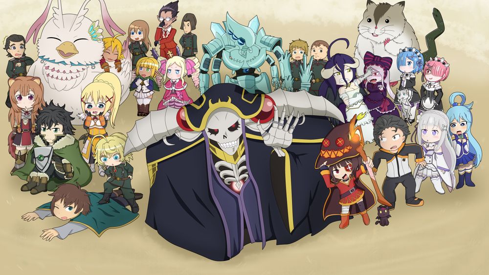 Desktop wallpaper: Anime, Isekai Quartet, Ainz Ooal Gown, Albedo ...