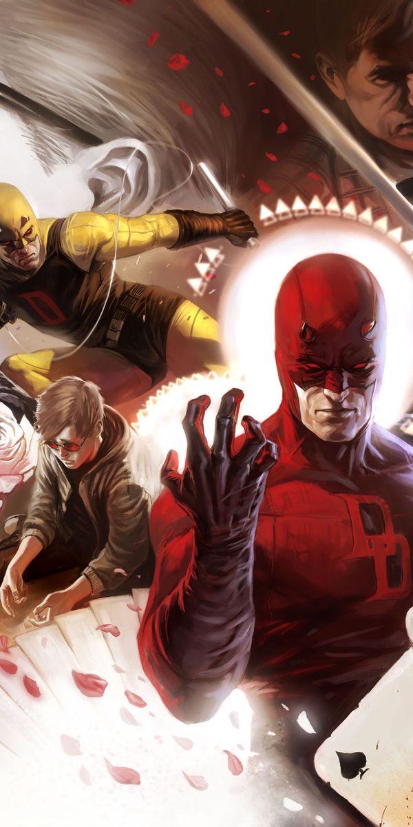 Phone wallpaper: Bullseye (Marvel Comics), Elektra (Marvel Comics ...