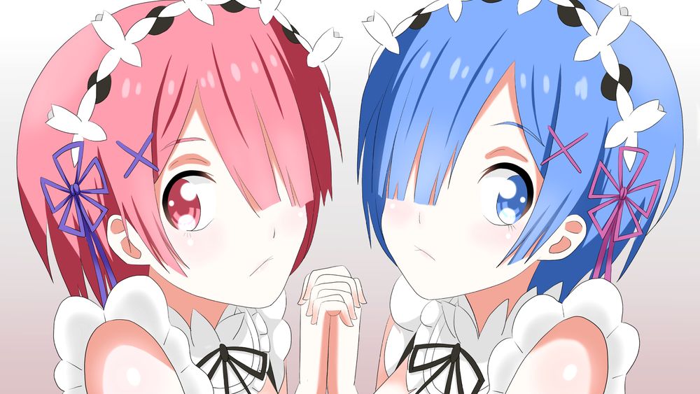 HD desktop wallpaper: Anime, Blue Eyes, Pink Hair, Blue Hair, Pink Eyes ...