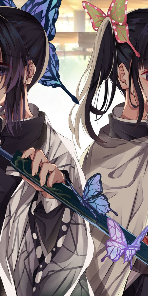 Phone wallpaper: Kanao Tsuyuri, Shinobu Kochou, Anime, Demon Slayer ...